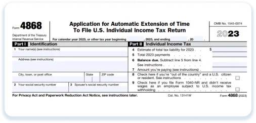 IRS Tax Extension Solution for Individuals, Contractors & Sole Proprietors.